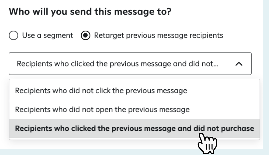 Select and target audiences for campaigns (Attentive SMS & Email)