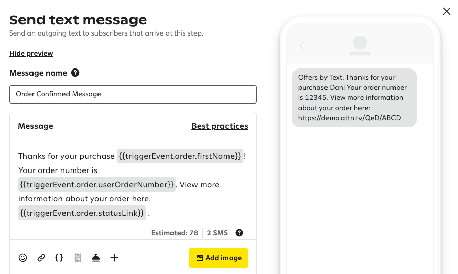 Use your product data in Attentive (Attentive SMS & Email)