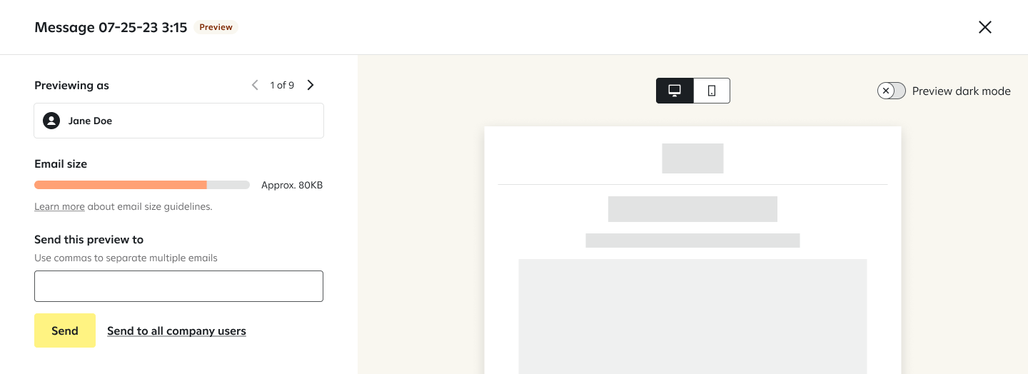 Reduce the size of your emails to avoid clipping (Attentive SMS & Email)