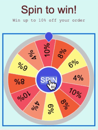 Add spin to win to a sign-up unit (Attentive SMS & Email)