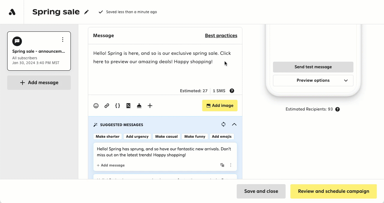 Add custom link tracking parameters to messages – Attentive