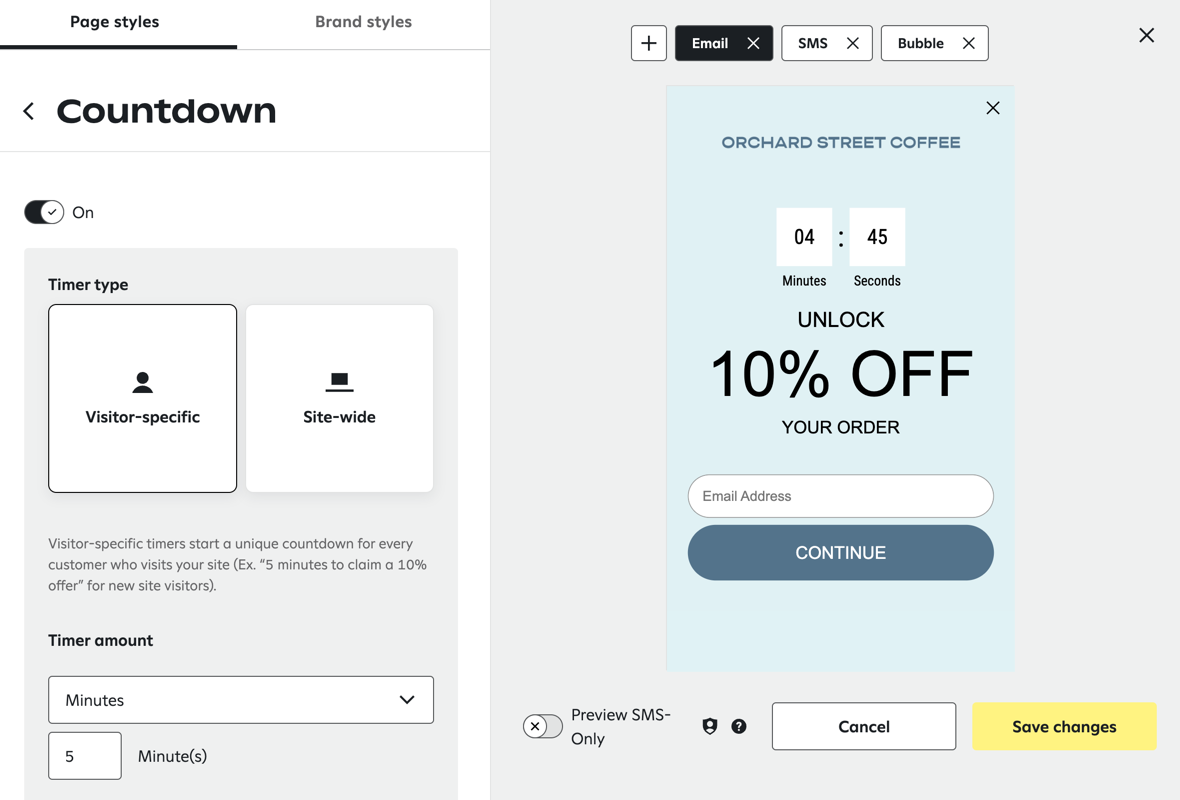 Countdown timer – Attentive