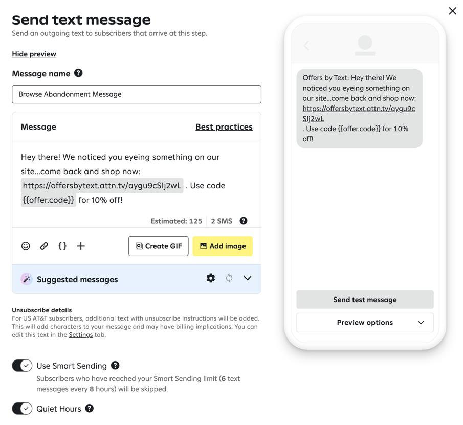 Add steps to a journey – Attentive