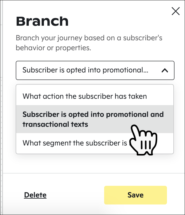 Branches in journeys – Attentive