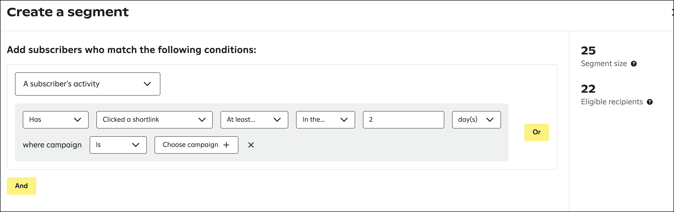 Segment by previous campaign engagement – Attentive