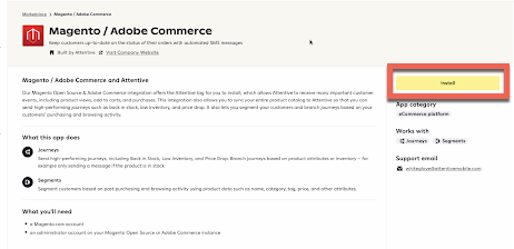 Magento/Adobe Commerce – Attentive